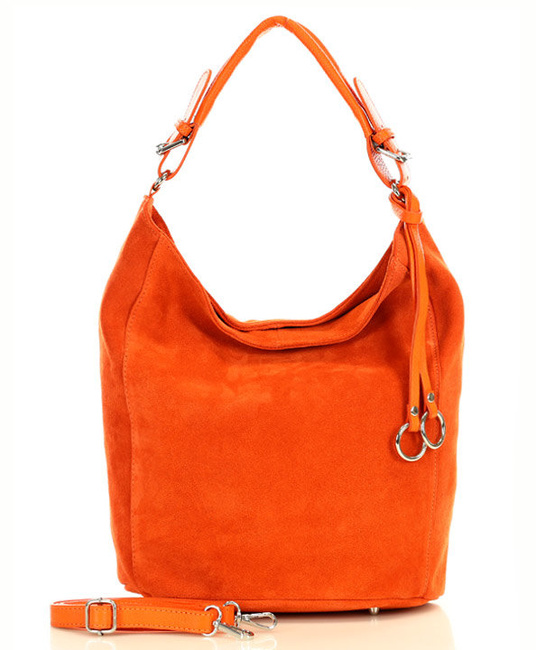 Torebki worki - damskie torby worek - zamsz, skóra | Verostilo #4