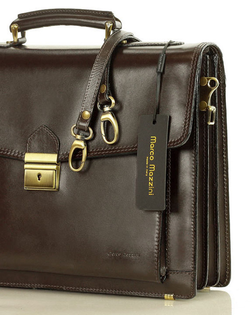 Teczka męska ciemny brąz classic LORIS ciemny brąz | sklep Verostilo