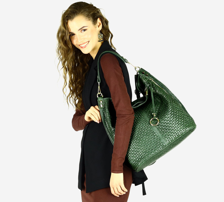 Torebki worki - damskie torby worek - zamsz, skóra | Verostilo #2